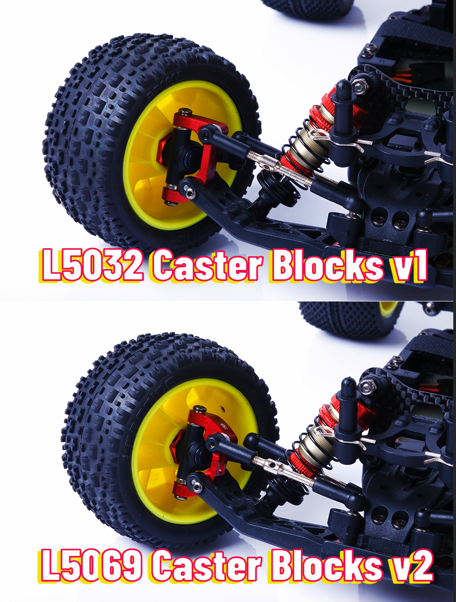 L5069 Alum Caster Blocks v2 (For BHC-1/1ST) – LC Racing Online Store